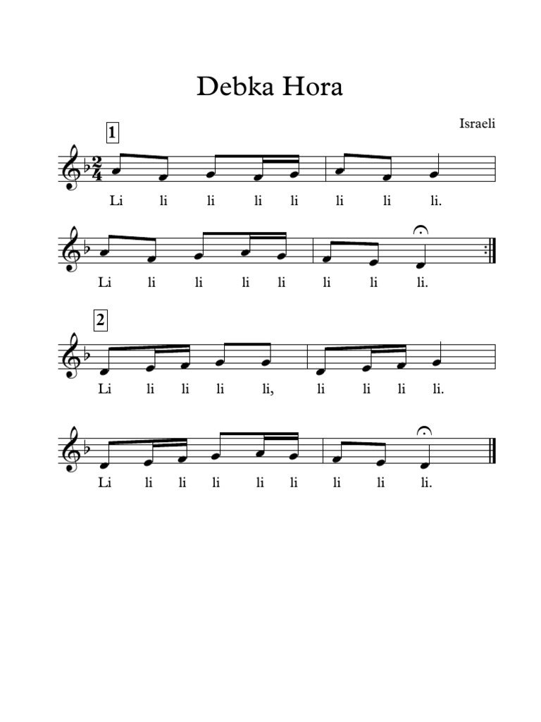 Debka Hora - Full Score | PDF