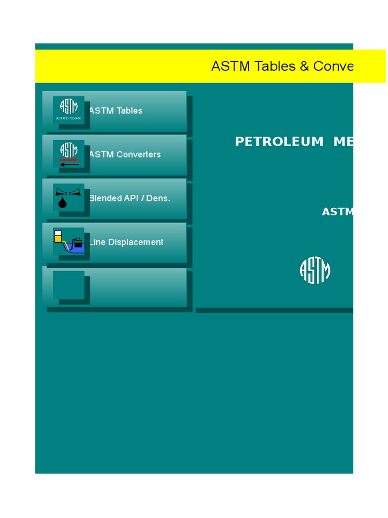 Astm Tables and Converters | PDF