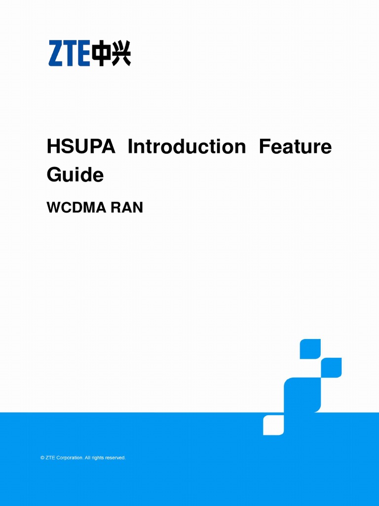 ZTE - UMTS HSUPA Intro Feature Guide PDF | PDF | High Speed Packet ...