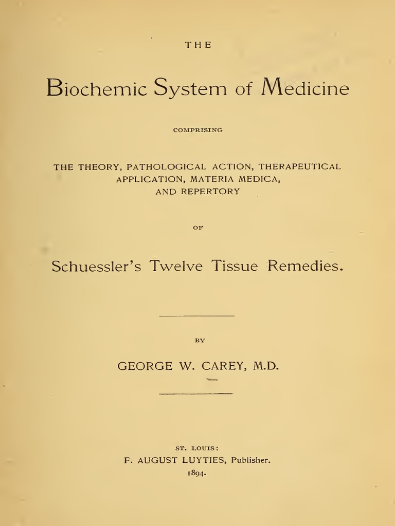 Pages From 1894 Carey The Biochemic System of Medicine-Part 1of 9 | PDF ...