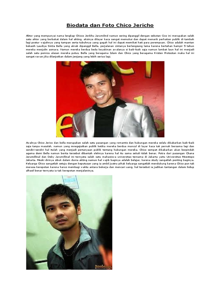 Biodata Dan Foto Chico Jericho | PDF