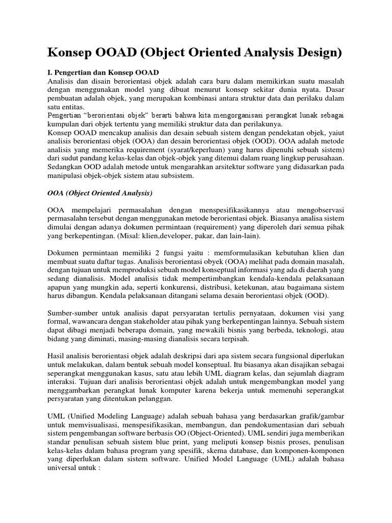 Konsep OOAD | PDF