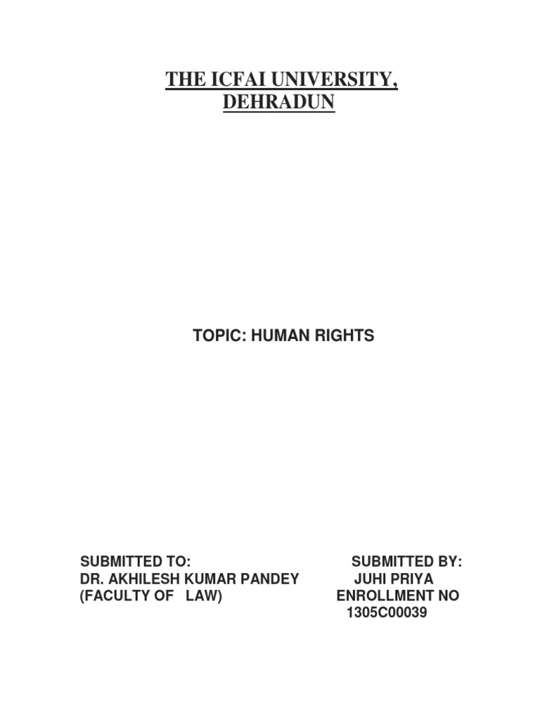 Human Right Project PDF | PDF | Human Rights | Rights