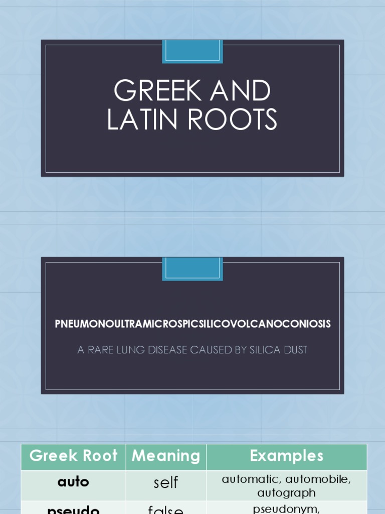 Greek and Latin | PDF