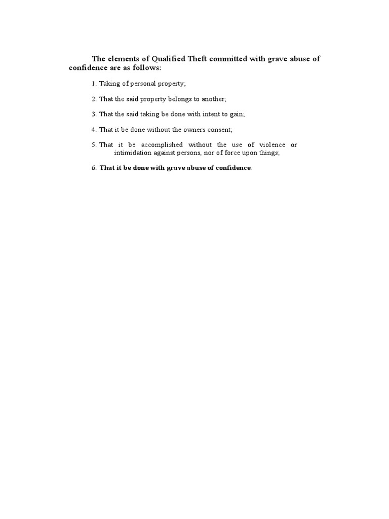 Qualified Theft | PDF