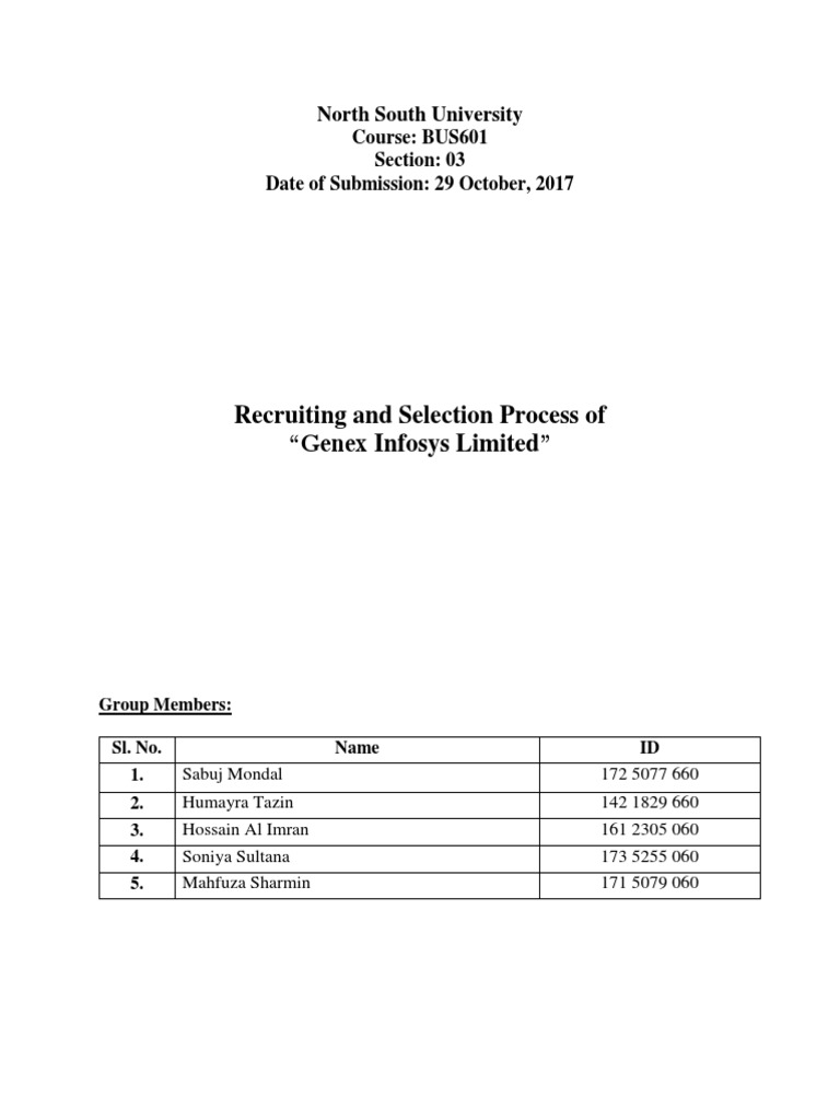 Genex Recruitment Policy | PDF | Recruitment | Verification And Validation