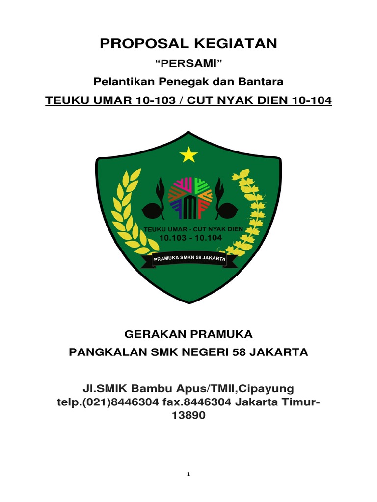 Proposal Persami Pramuka SMKN 58 | PDF