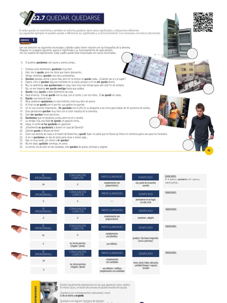 22 7 Quedar Quedarse | PDF | Idiomas