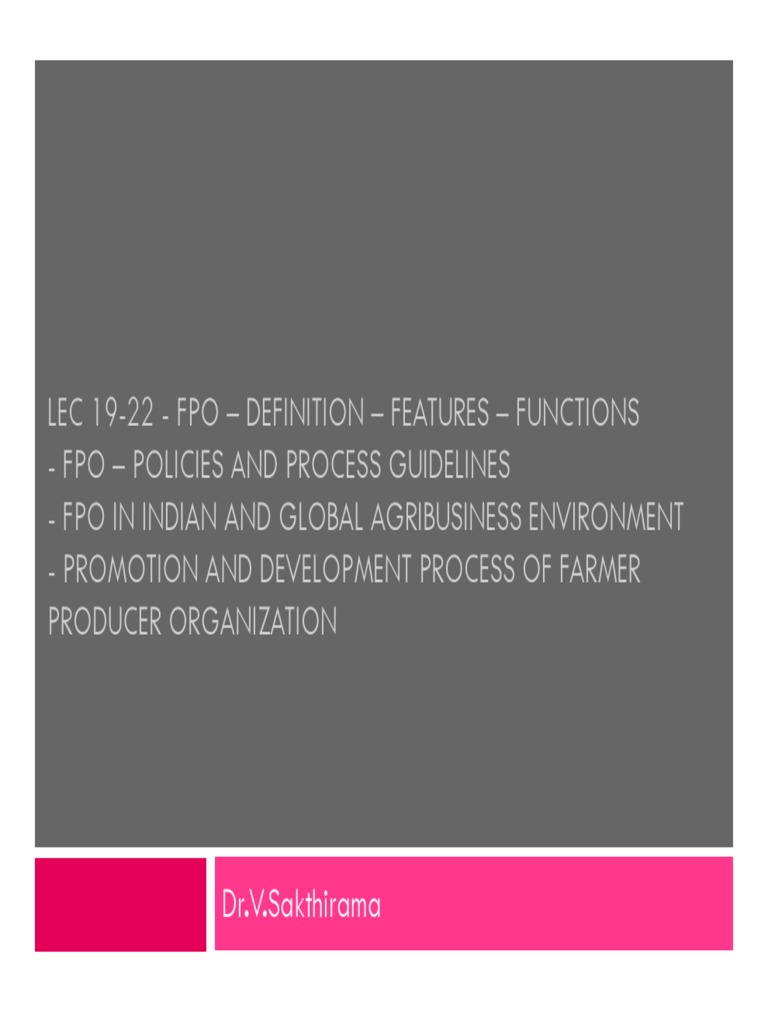 FPO | PDF | Supply Chain | Capital (Economics)