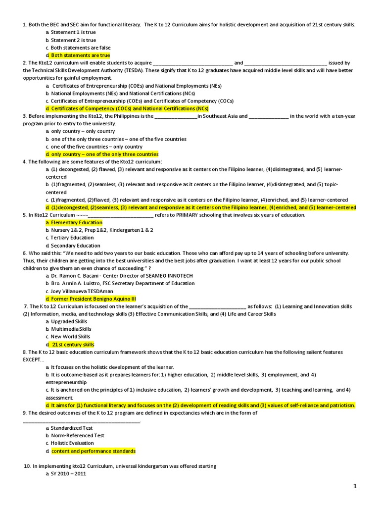 250 Questions Reviewer With Answer Keys | PDF | Philippines | Eminent ...