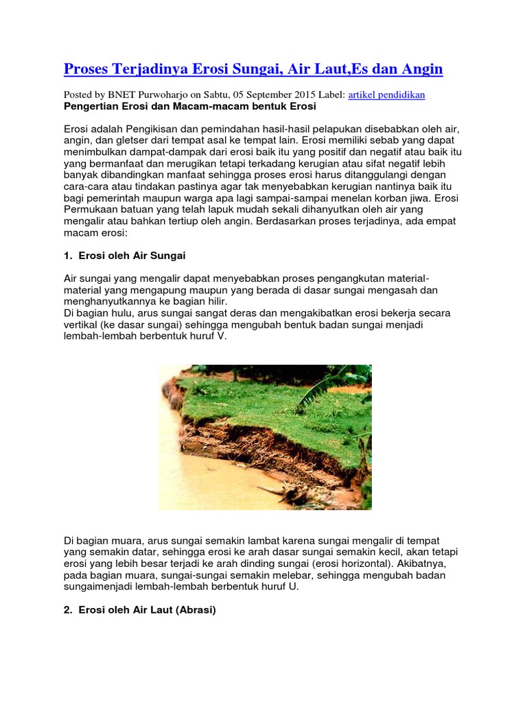 Proses Terjadinya Erosi Sungai | PDF