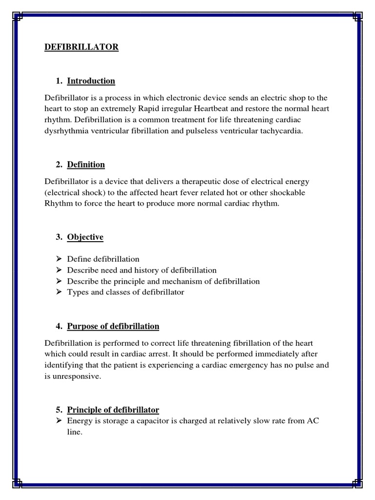 Defibrillator | PDF | Electrophysiology | Heart