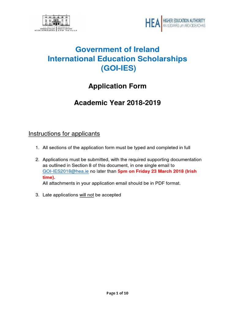 GOI-IES Scholarship Application Guide | PDF | Doctor Of Philosophy ...