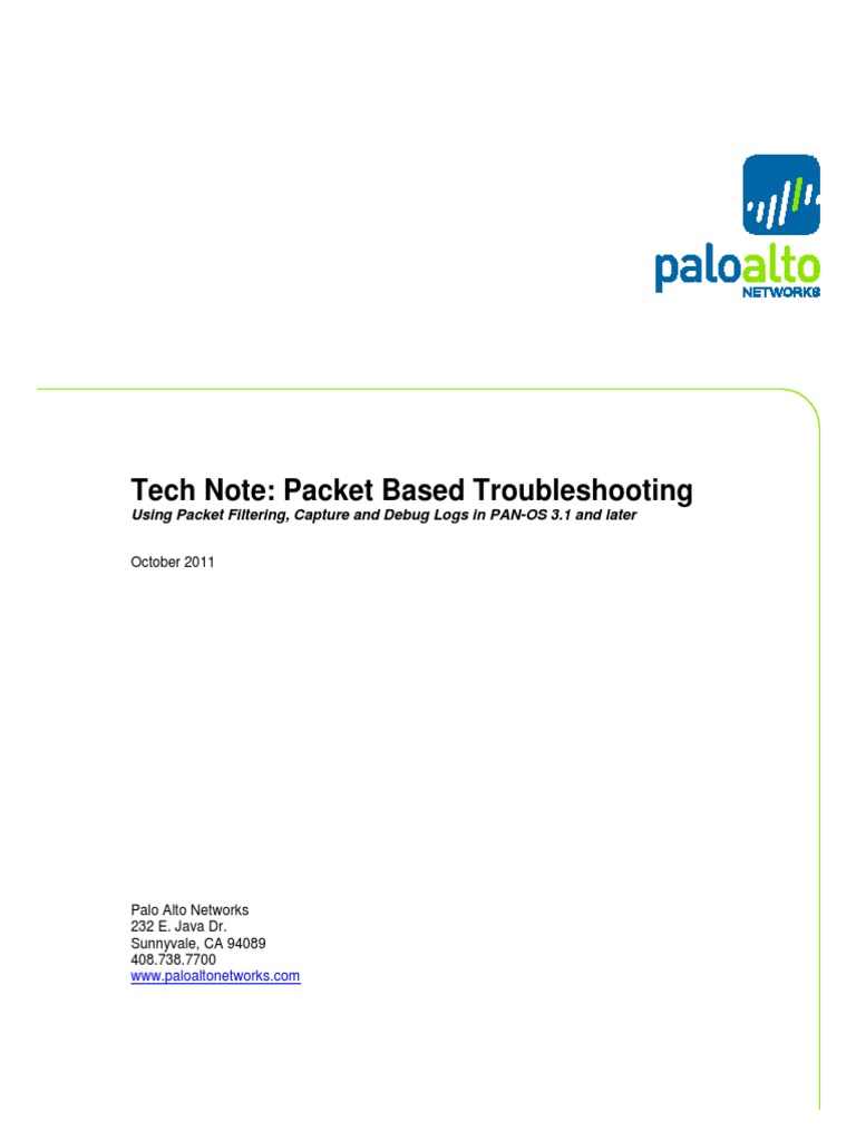 Tech Note - Packet Based Debugging | PDF | Firewall (Computing) | Transmission Control Protocol