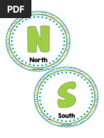 Cardinal Directions Flashcards | PDF