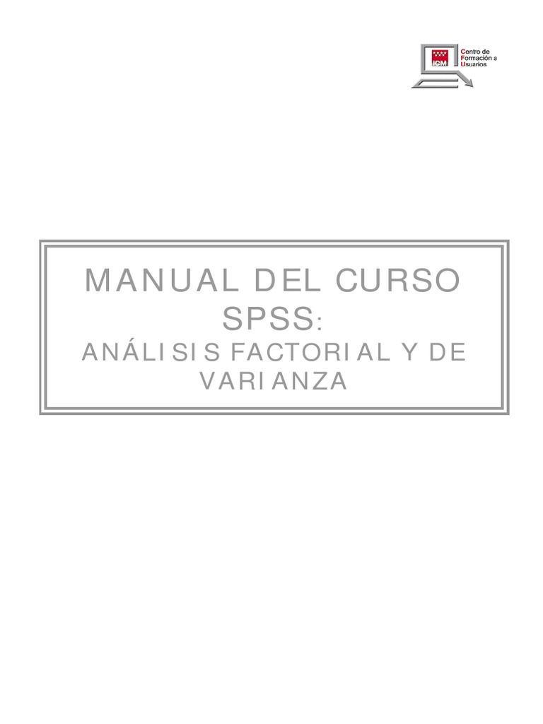 M - Spss Analisis Factorial PDF | PDF | Análisis de variación | Spss