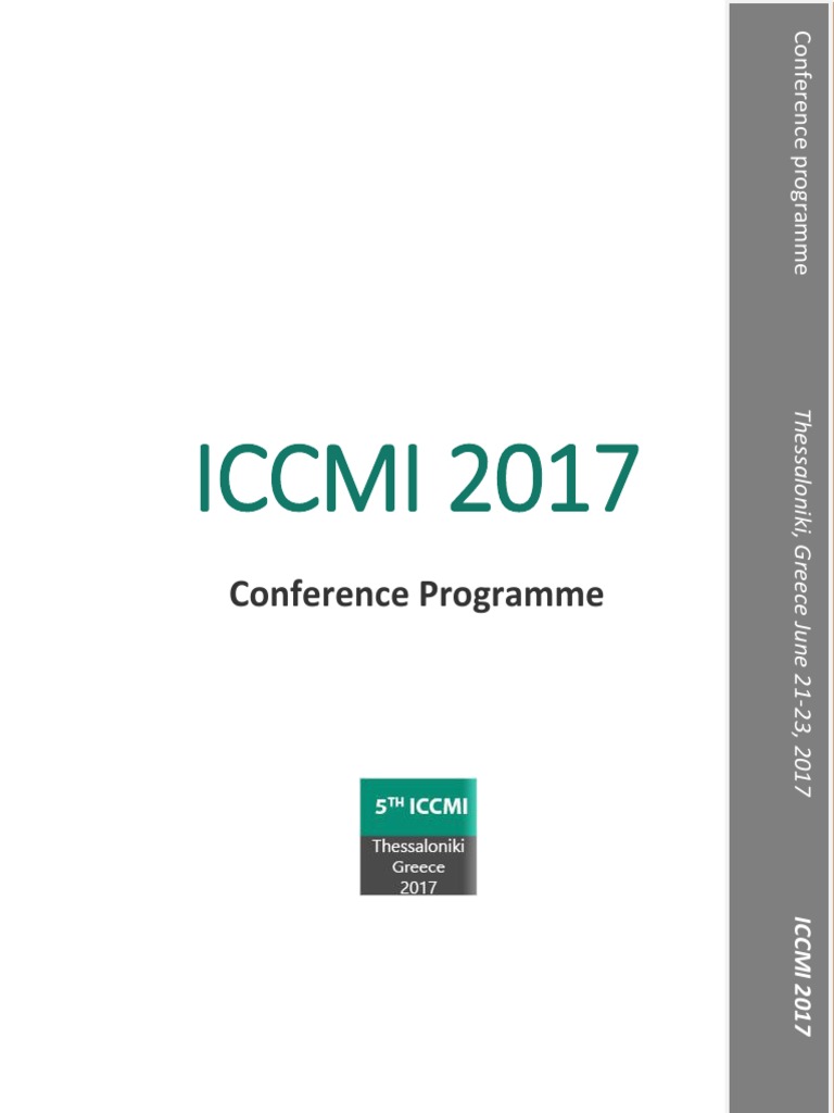 Iccmi 2017 Conference Programme | PDF | Greece | Marketing
