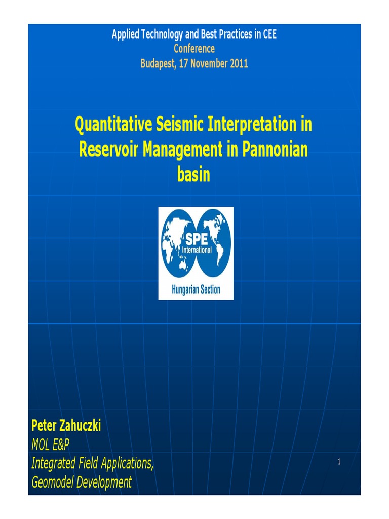 Quantitative Seismic Interpretation in Reservoir Management in ...