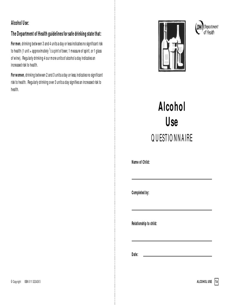Alcohol Use Questionnaire | PDF | Alcoholism | Distilled Beverages