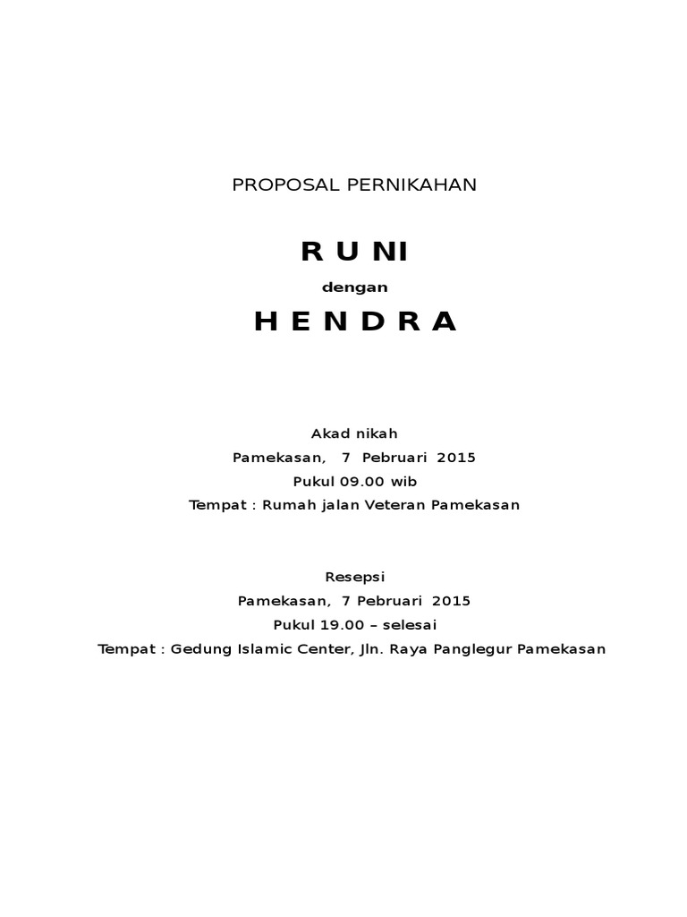 Cara Membuat Proposal Wedding