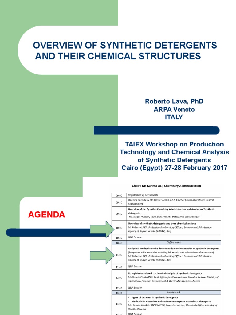 Overview of Synthetic Detergents | PDF | Surfactant | Bleach