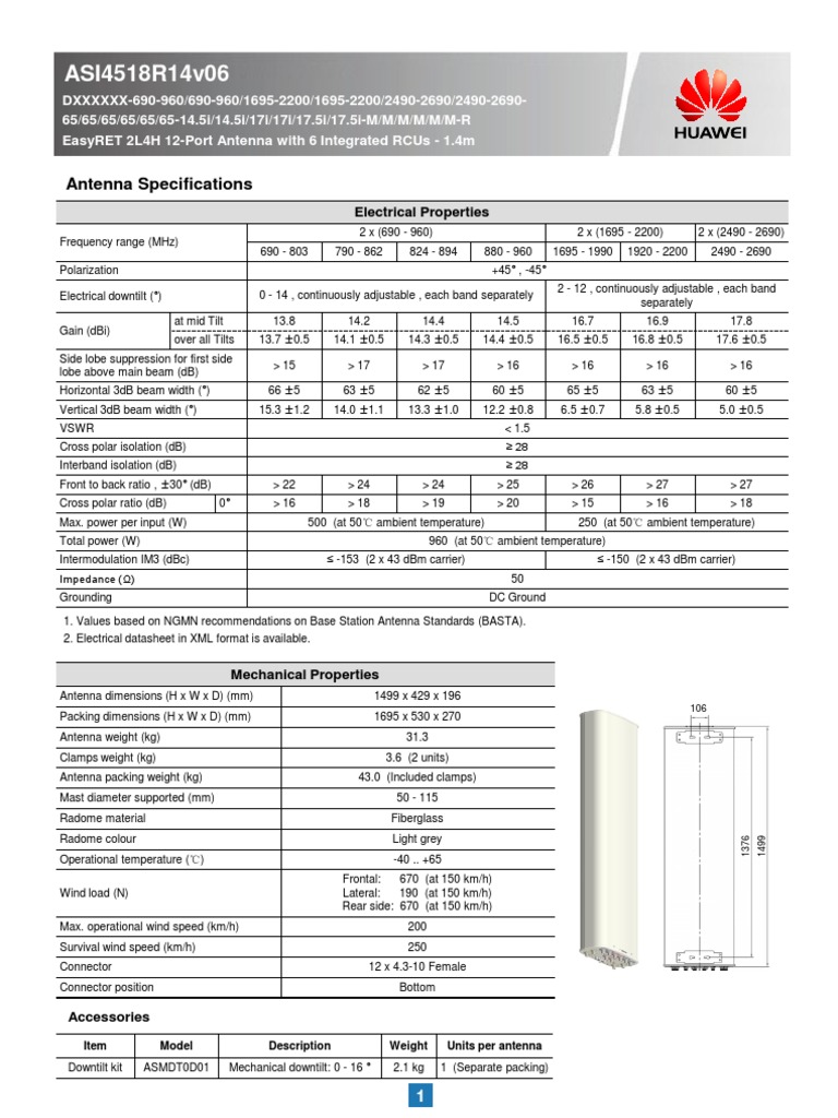 ANT ASI4518R14v06 2501 Datasheet | PDF | Electrical Engineering | Electronics