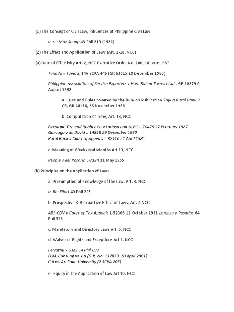 A Comprehensive Overview of the Concept of Civil Law in the Philippines ...