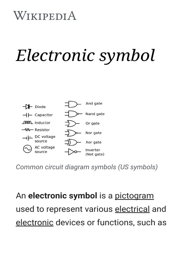 Electronic Symbols And Functions