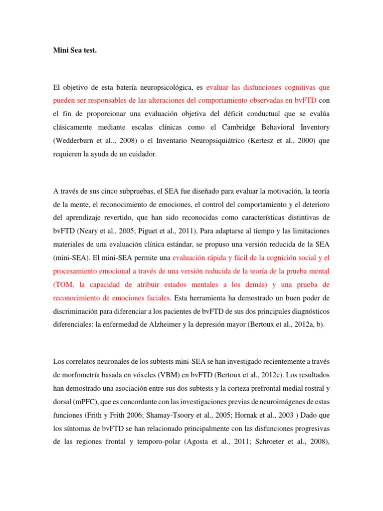 Mini Sea Test | PDF | Aprendizaje | Conocimiento