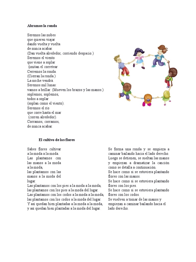 Rondas Infantiles | PDF | Ocio | Entretenimiento (general)