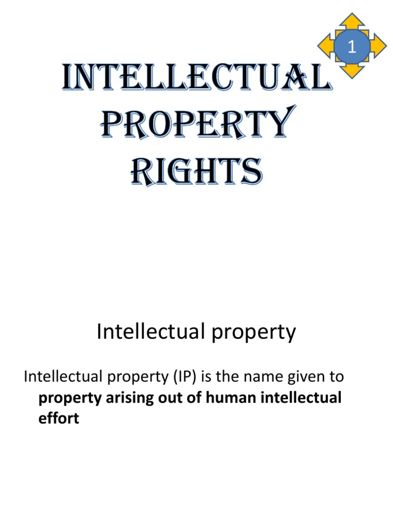 Intellectual Property Rights | PDF | Intellectual Property | Ownership