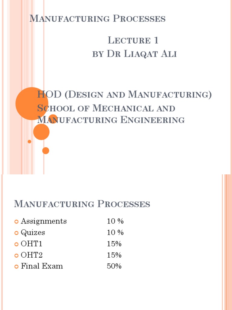 Advance MFG Processes Lecture1new | PDF | Machining | Metals