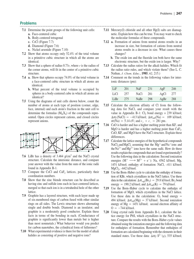 CH 7 Problems 5th Edition | Download Free PDF | Atoms | Sets Of Chemical Elements