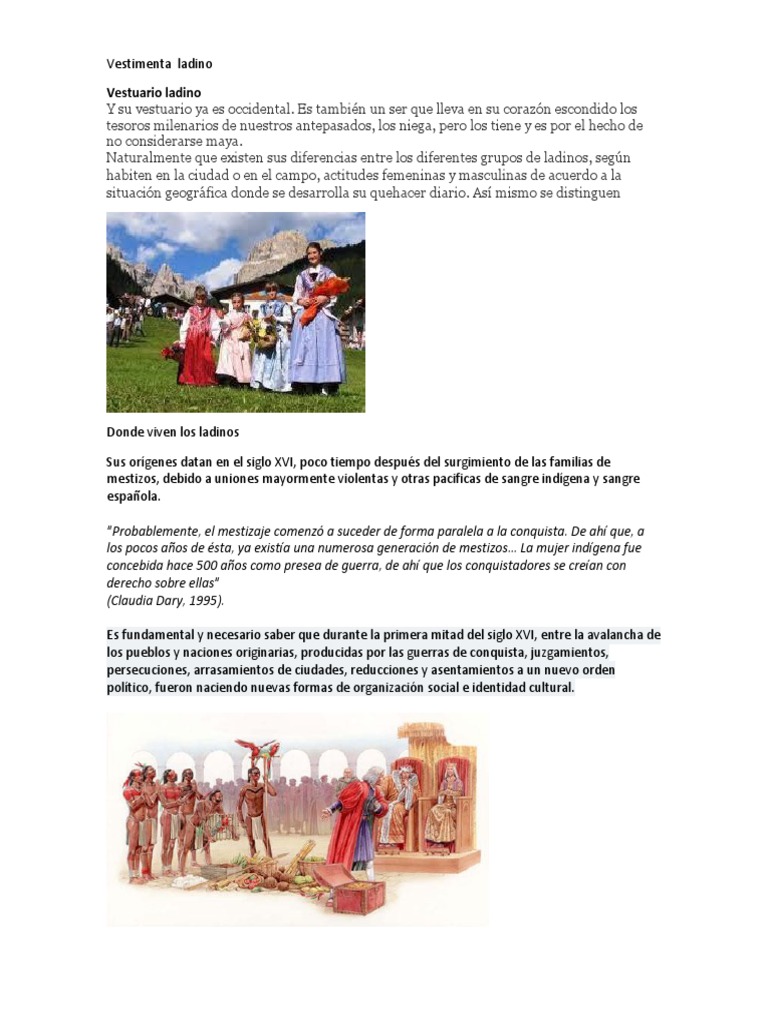 Vestimenta y cultura ladina en Guatemala | PDF | Métis | Guatemala