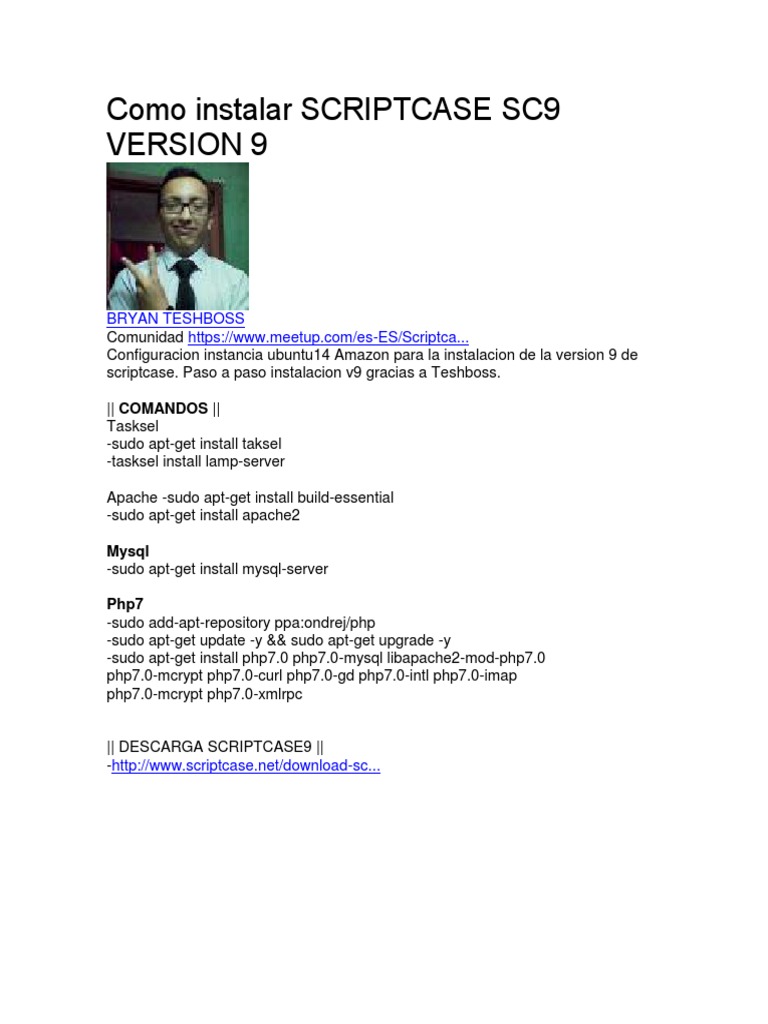 Como Instalar Scriptcase Sc9 Version 9 | PDF