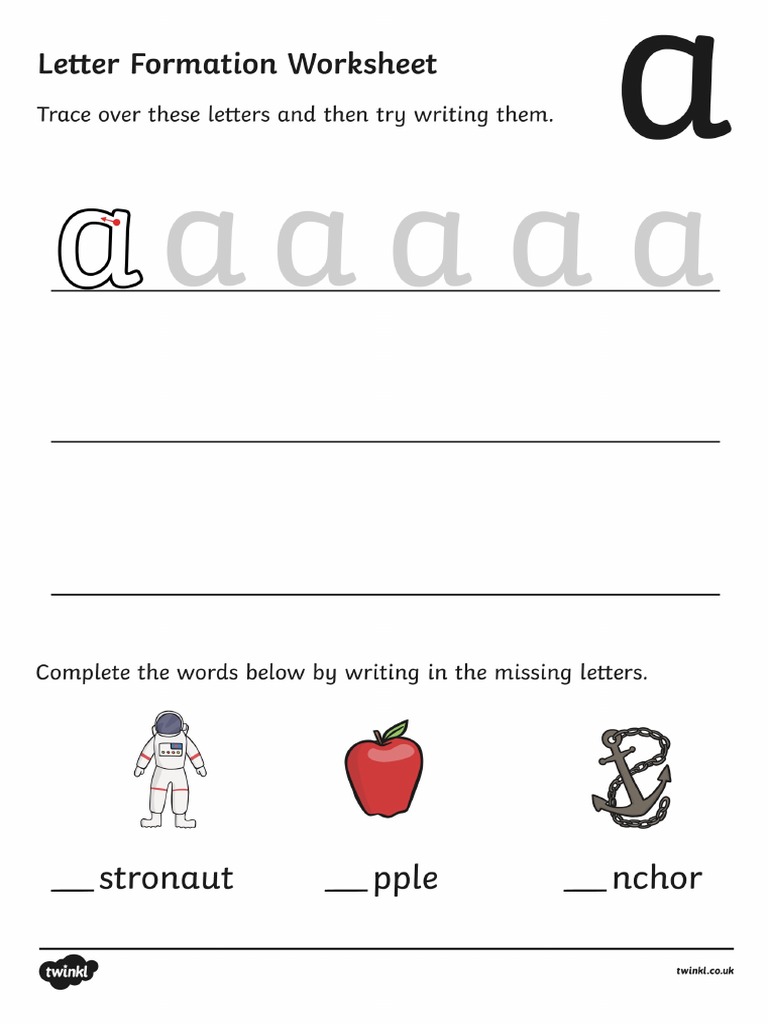 T L 024 Letter Formation Worksheets | PDF
