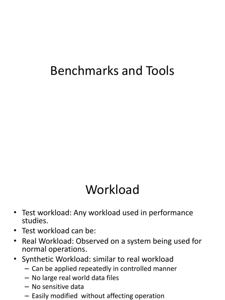 Session 6 - Benchmarks and Tools | PDF | Benchmark (Computing) | Simulation