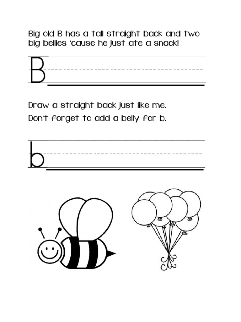 Letter B Poem PDF | PDF