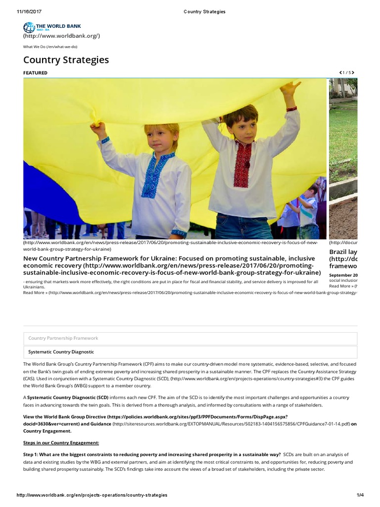 Country Strategies | Download Free PDF | World Bank Group | World Bank