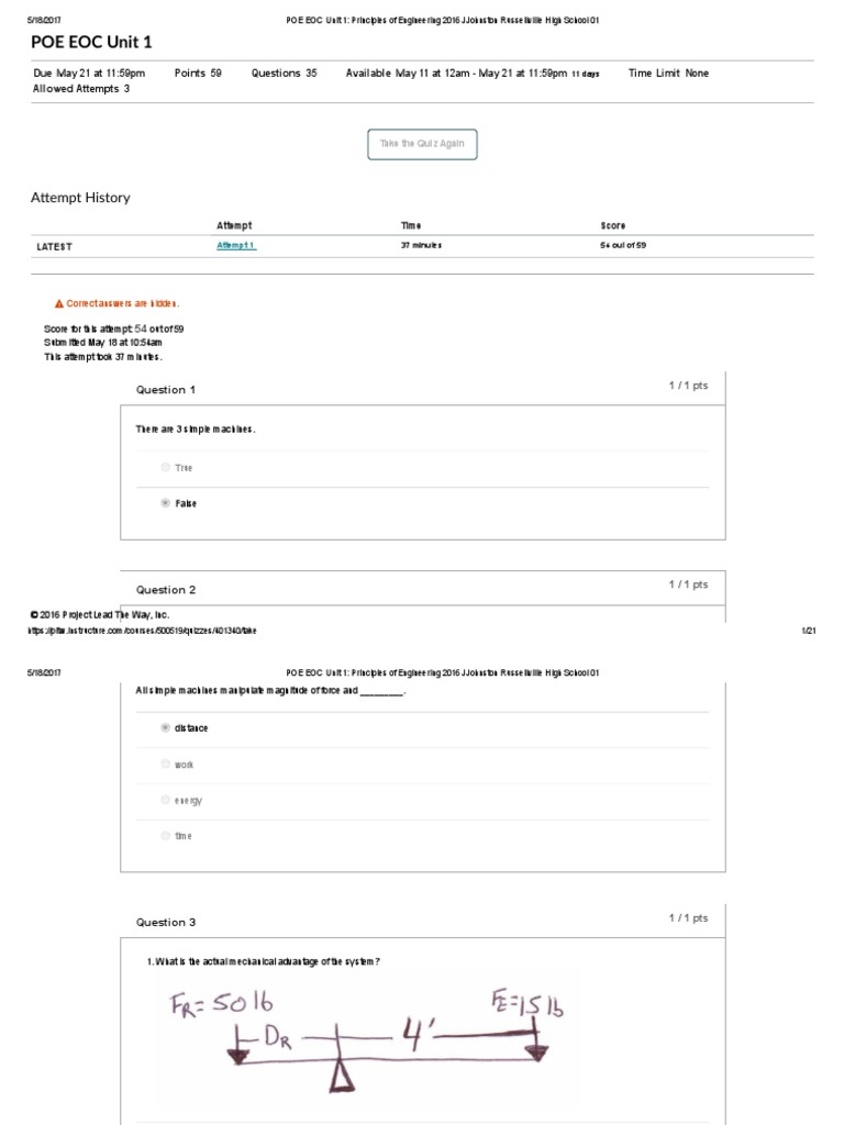 POE EOC Unit 1 - Principles of Engineering 2016 | PDF | Series And ...