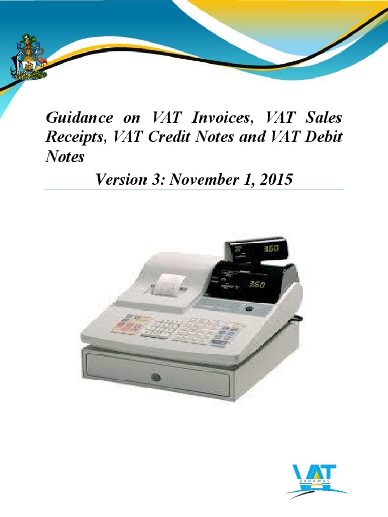 2015 11 01 VAT Guidance On Invoices Sales Receipts Credit Notes and ...