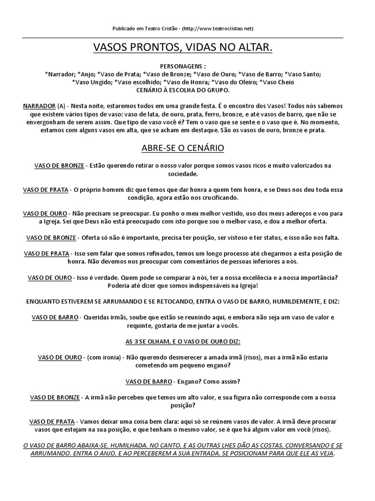 Vaso Nas Mãos Do Oleiro Pdf Santo Anjo