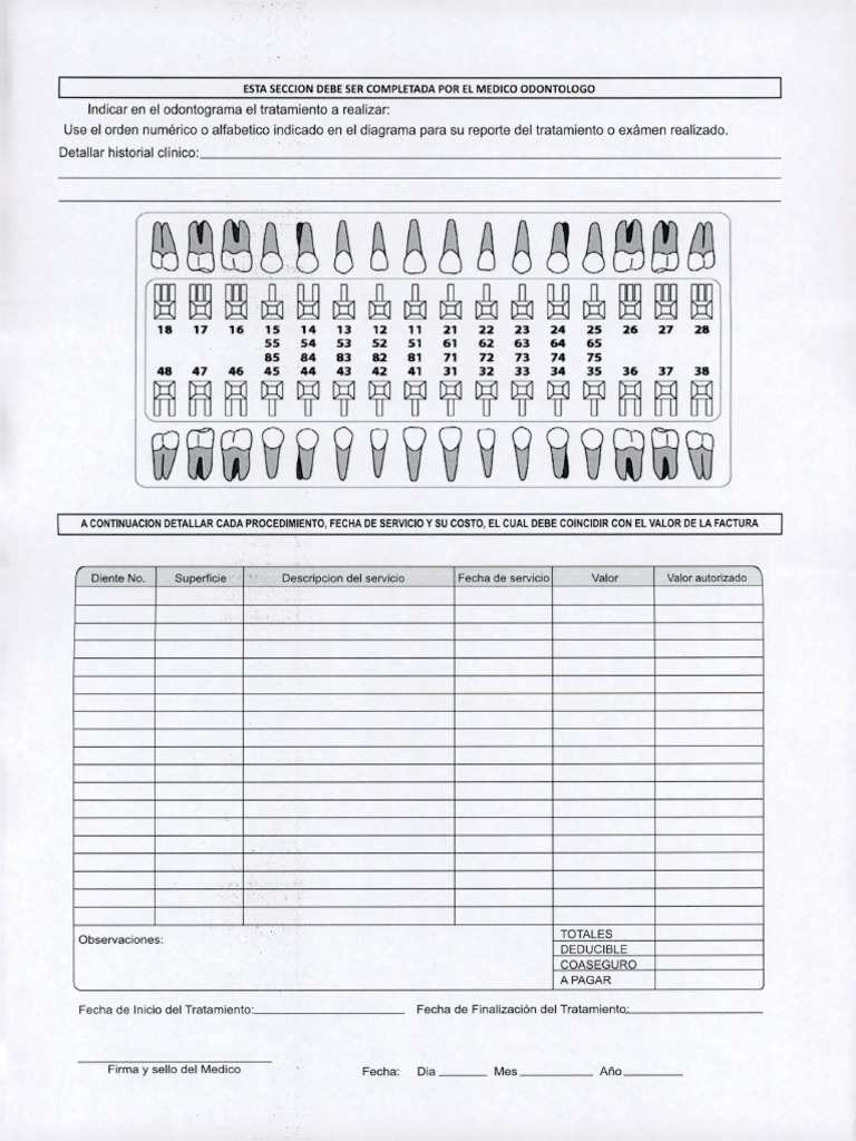Formulario Dental Mapfre | PDF