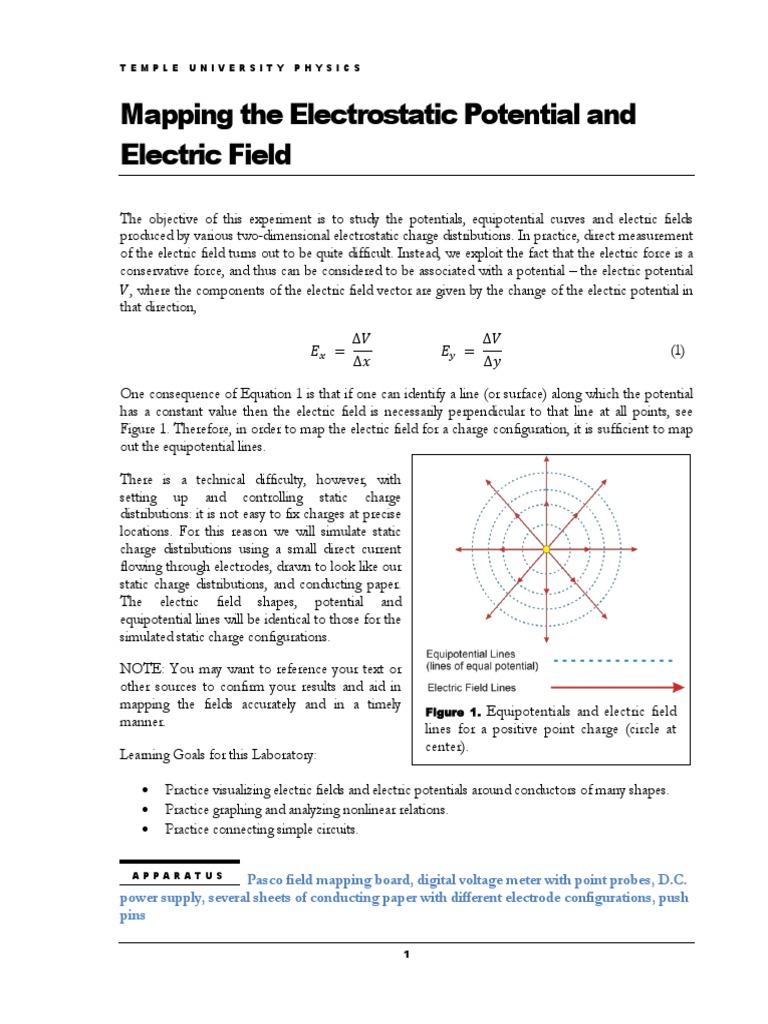 Mapping The Electrostatic Potential and Electric Field | PDF ...
