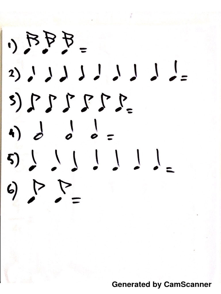 Ejercicios de Solfeo Ritmico | PDF