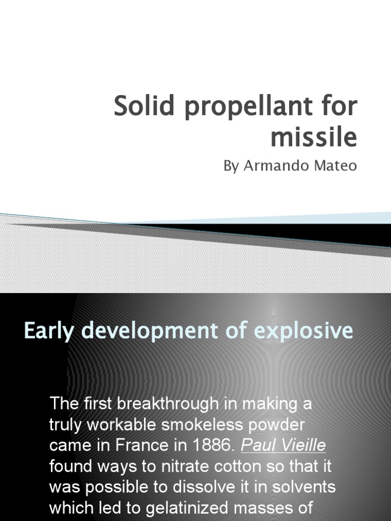 Solid Propellant For Missile | PDF | Missile Types | Rocket Propellant