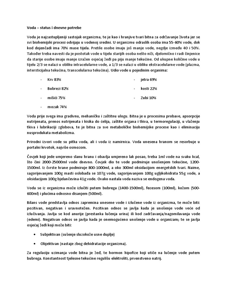 Voda, Moja Skripta | PDF