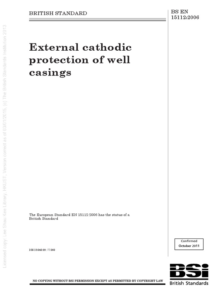 External Cathodic Protection of Well Casing. | PDF | Casing (Borehole ...