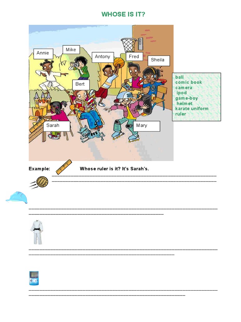 Whose Items Activity for Kids | PDF