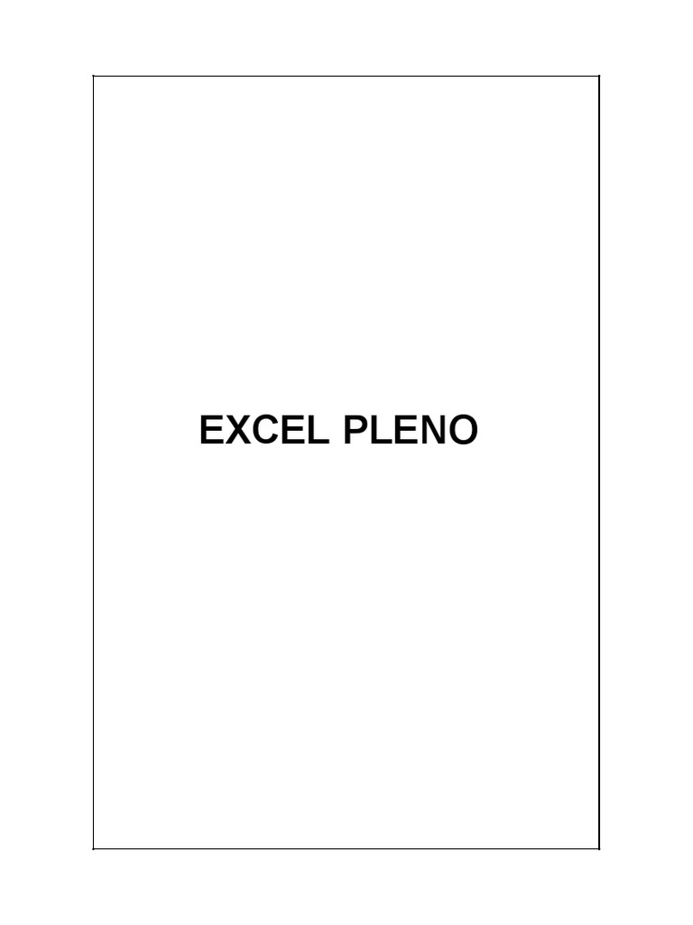 Apostila De Excel Pleno Pdf Macro Ciência Da Computação Microsoft Excel 